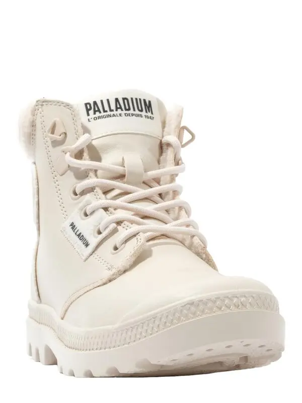 PALLADIUM Pampa Hi Faux Fur Lined Boots - Almond Milk