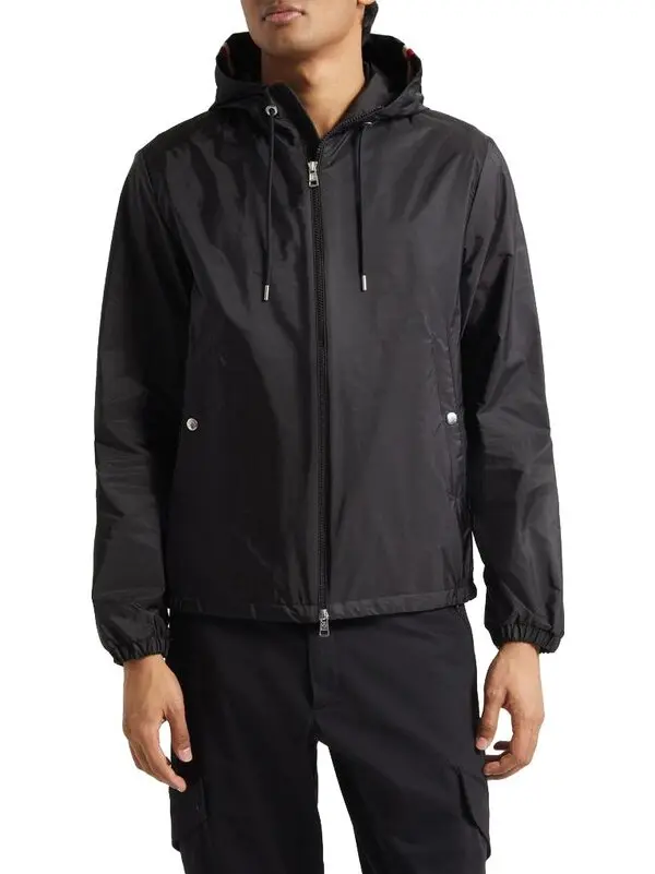 Moncler Grimpeurs Hooded Water Repellent Nylon Jacket - Black