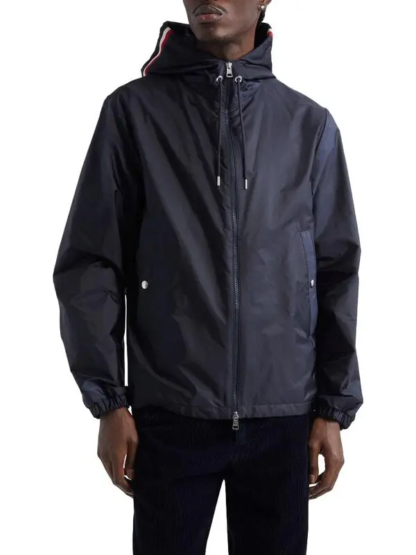 Moncler Grimpeurs Hooded Water Repellent Nylon Jacket - Navy/ Navy