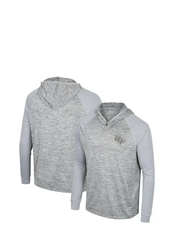 COLOSSEUM Ucf Knights Cybernetic Raglan Quarter-zip Hooded Top - Gray