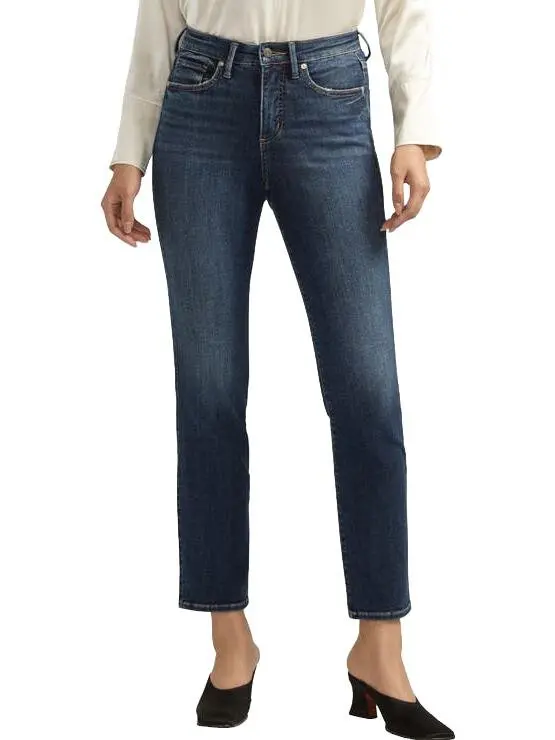 SILVER JEANS CO. Isbister High-rise Straight-leg Jeans - Indigo