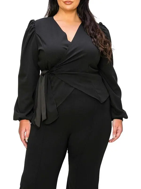 L I V D Yelena Wrap Top - Black