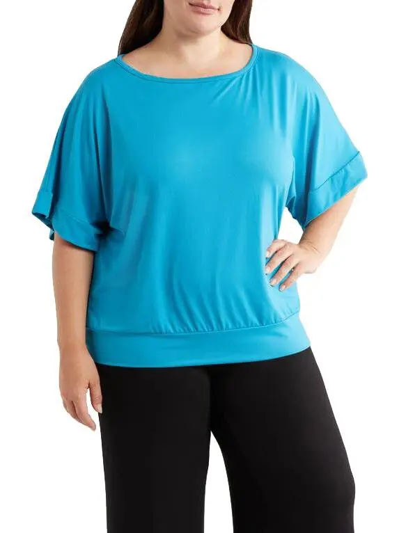 24SEVEN COMFORT APPAREL Loose Fit T-shirt - Turquoise