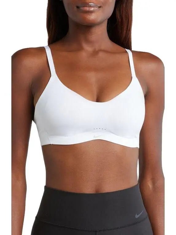 Nike Alate Minimalist Dri-fit Padded Sports Bra - 100 White/col Gy