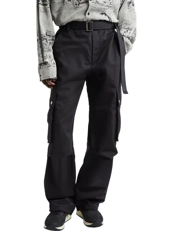 Jacquemus Le Cargo Cotton & Linen Pants - Black