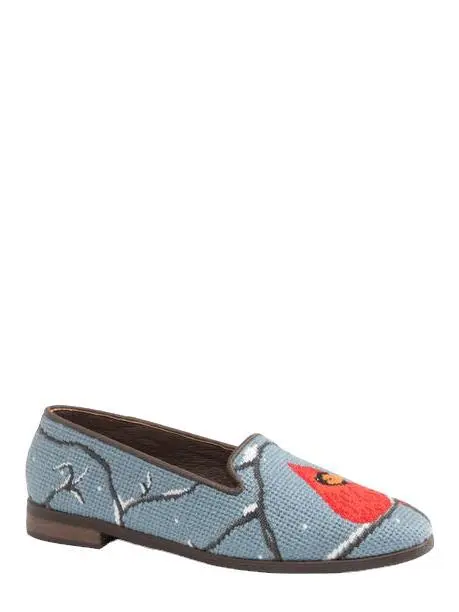 BYPAIGE Needlepoint Loafer - Sky Blue