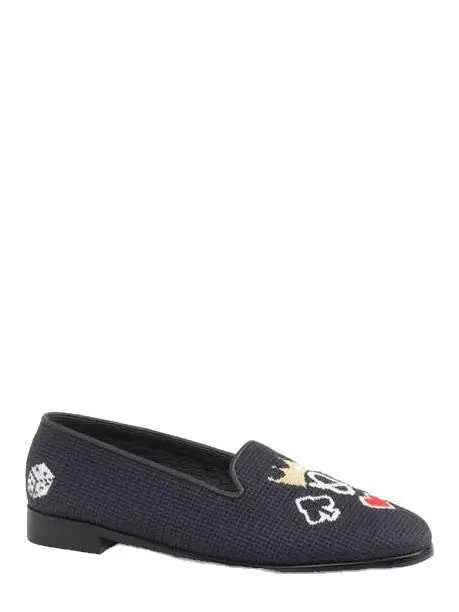 BYPAIGE Needlepoint Loafer - Black