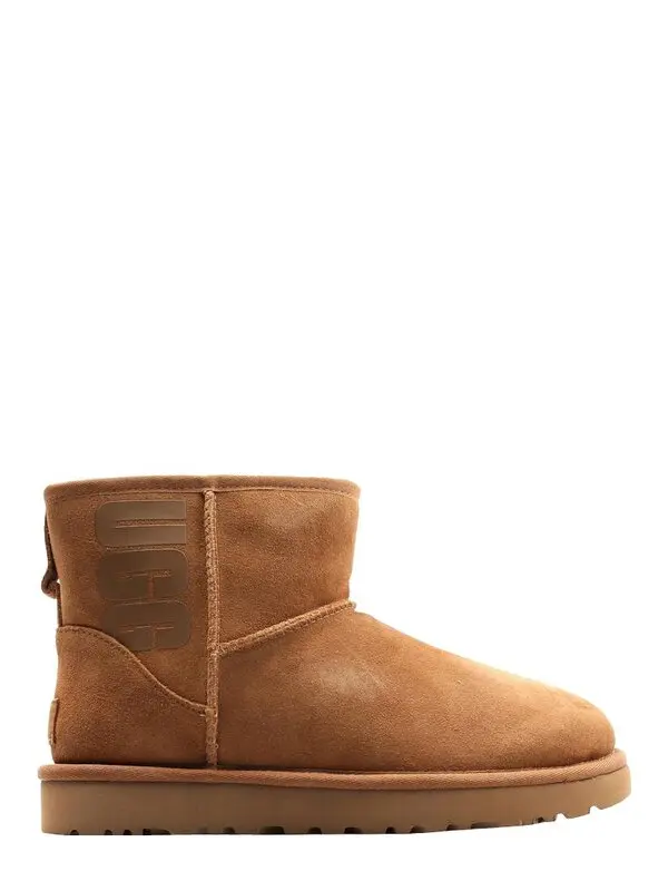 UGG Classic Mini Rubber Logo Boots - Chestnut
