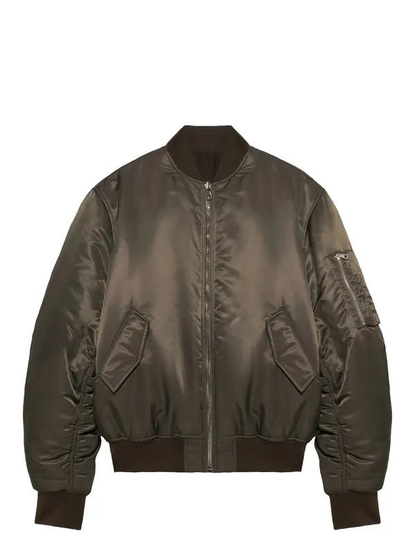 1989 STUDIO Nylon Bomber Jacket - Brown