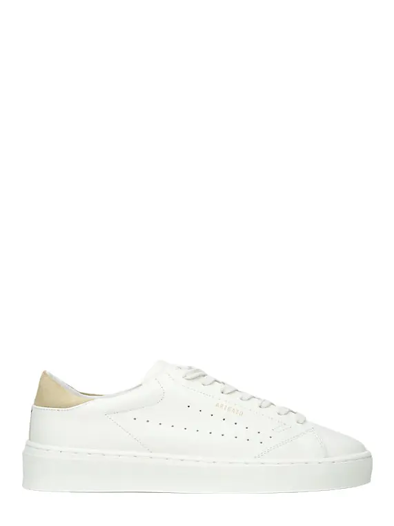 Axel Arigato Court Logo-print Leather Low-top Trainers - Cream Comb