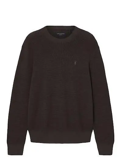 ALLSAINTS Aspen Logo-embroidered Jumper - Espresso Brown