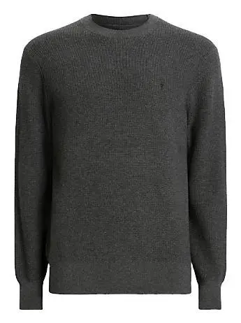 ALLSAINTS Aspen Logo-embroidered Jumper - Monument Grey