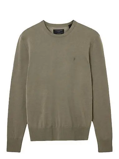 ALLSAINTS Mode Merino Marl-pattern Wool Crew Jumper - Dusky Green