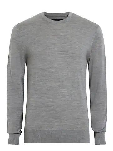 ALLSAINTS Mode Merino Marl-pattern Wool Crew Jumper - Monument Grey