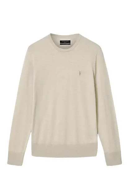ALLSAINTS Mode Merino Marl-pattern Wool Crew Jumper - Powdered Green