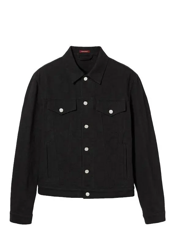 Gucci Gg Denim Jacquard Jacket - Black