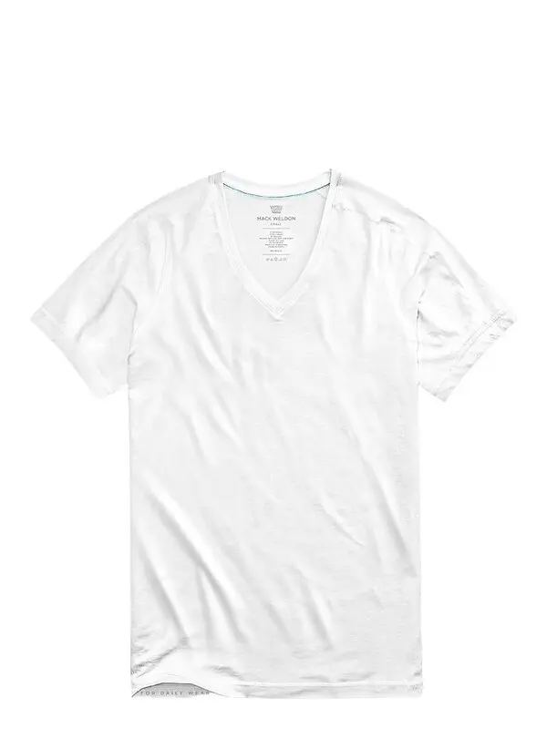 Mack Weldon 18 Hour Extra Slim Fit Jersey V Neck Undershirt - Bright White