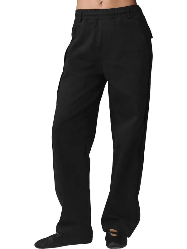 Alo Yoga Edition Sueded Straight Leg Pants - Black