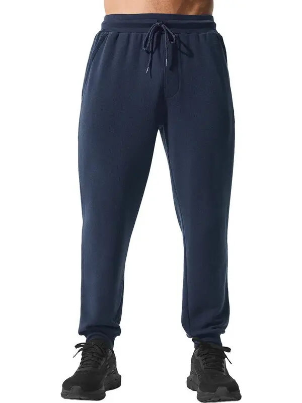 Alo Yoga Micro Waffle Knit Jogger Pants - Navy