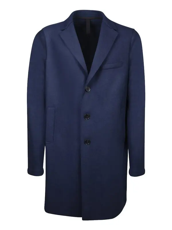 Harris Wharf London Cashmere Overcoat - Blue