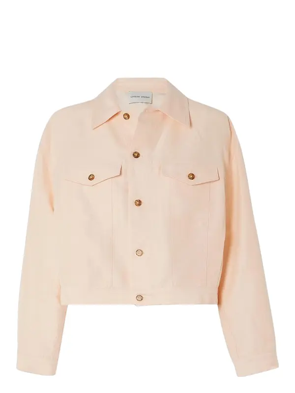 Loulou De Saison Loulou Studio Kerria Dupioni Jacket - Pastel Orange