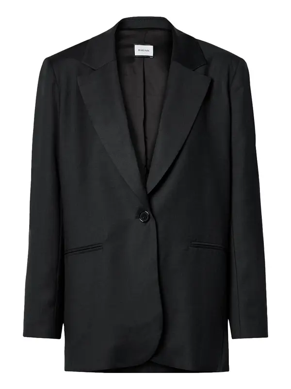 BEARE PARK Wool-twill Blazer - Charcoal
