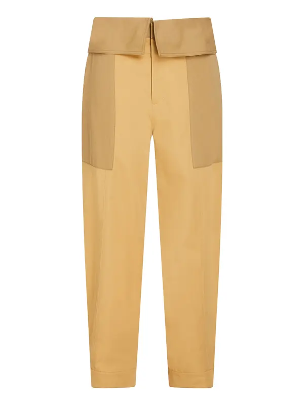 FRAME Two-tone Cotton-poplin Tapered Pants - Camel