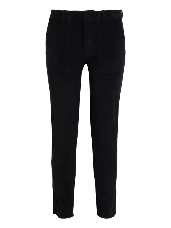 NILI LOTAN Jenna Cropped Slim-leg Corduroy Pants - Black