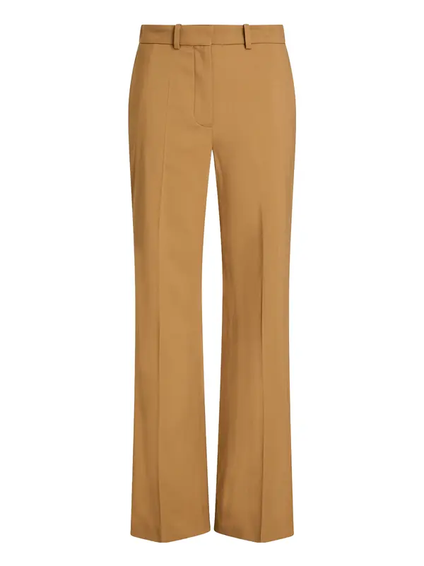 JOSEPH Morissey Stretch-wool Twill Straight-leg Pants - Camel