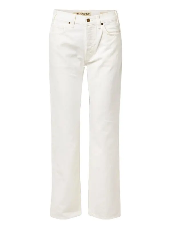 NILI LOTAN Smith High-rise Straight-leg Jeans - Off-white