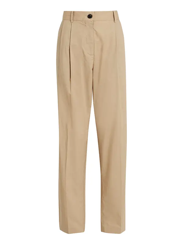 Co Ttontwill Straight-leg Cotton-twill Pants - Sand