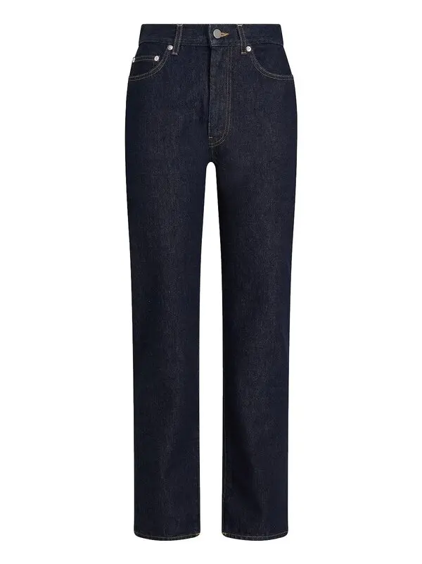 Loulou De Saison Wular High-rise Straight-leg Jeans - Dark Denim