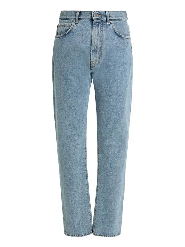 Loulou De Saison High-rise Straight-leg Jeans - Light Denim