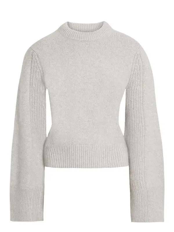 Loulou De Saison Otavi Brushed Wool-blend Sweater - Gray
