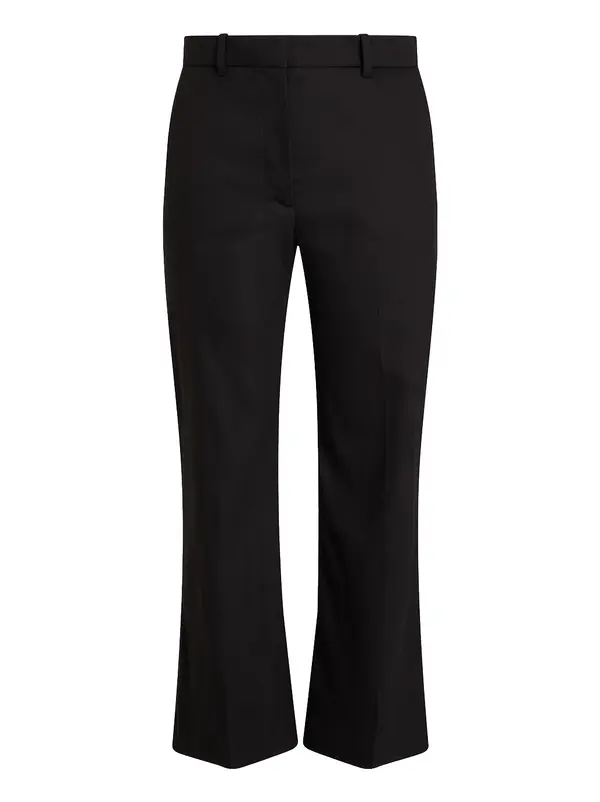 JOSEPH Talia Cotton-blend Kick-flare Pants - Black