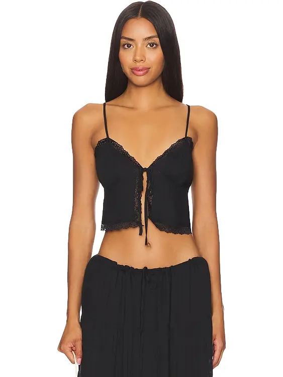 SNDYS Ophelia Tie Up Top - Black