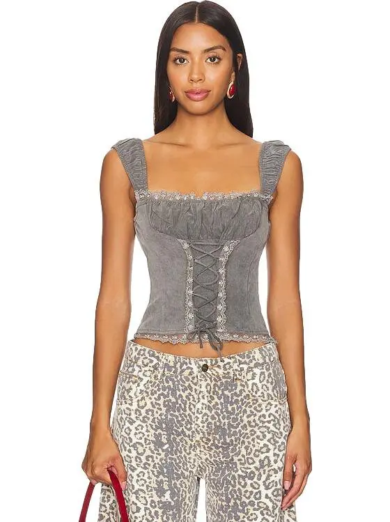 Lioness Palmer Corset - Washed Grey