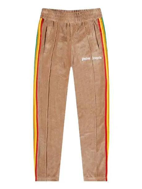 Palm Angels Rainbow Chenille Track Pants - Beige