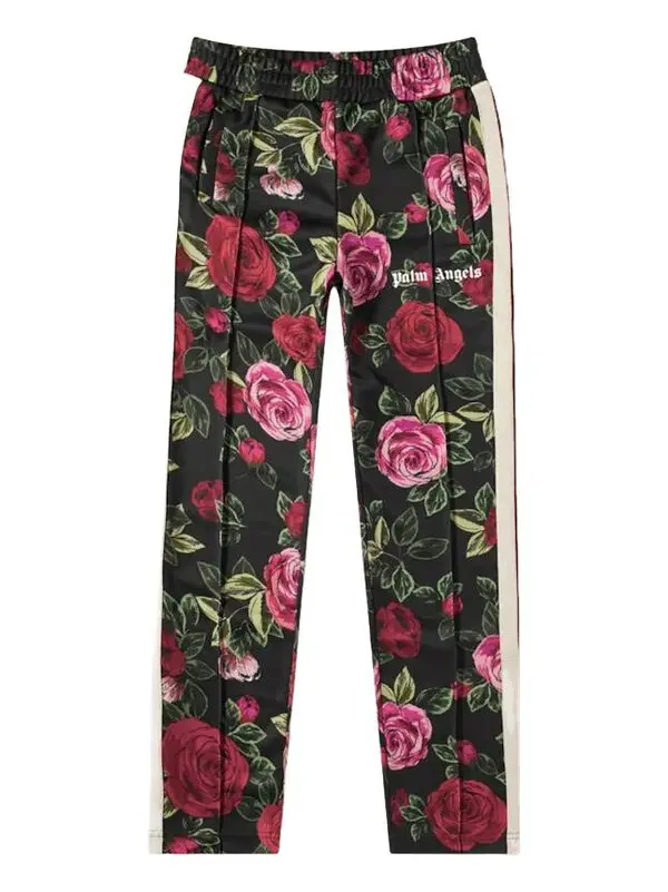 Palm Angels X End Rose Allover Track Pants - Black Red