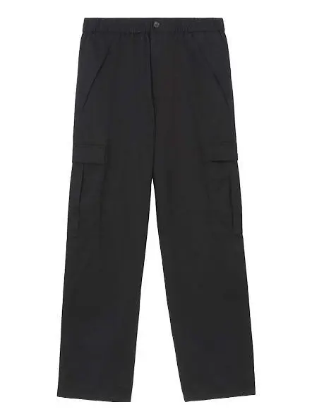 Burberry Elasticated Waistband Cargo Pants - Black