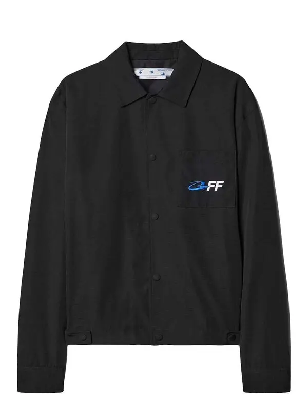 Off-White Exact Oppprint Shirt Jacket - Black