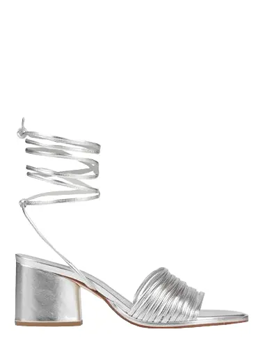 AeydĒ Metallic Leather Sandals - Silver
