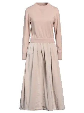 Peserico Midi Flared Dress - Beige