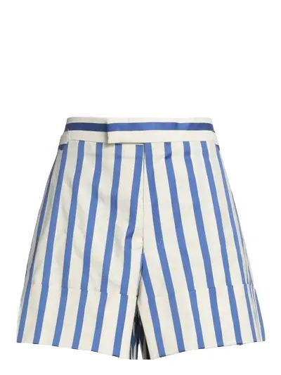 VIVIENNE WESTWOOD Striped Cotton Chino Shorts - Blue