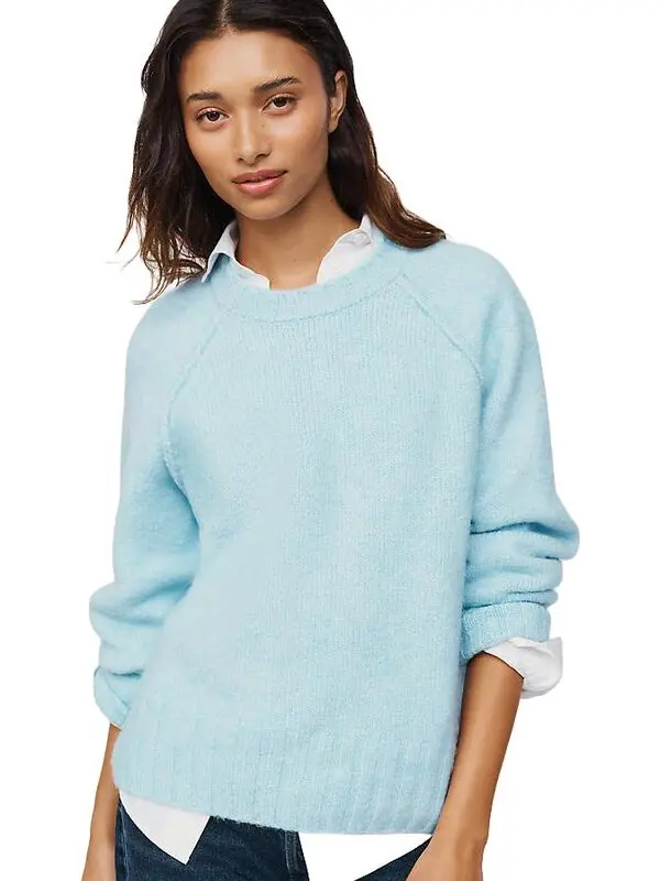 Anthropologie Chunky Crew-neck Sweater - Sky