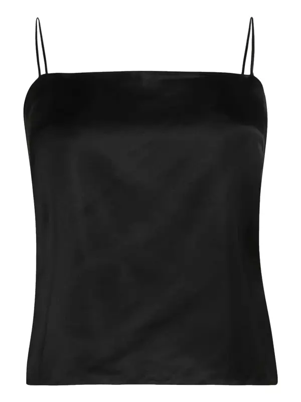 Wardrobe.NYC Sleeveless Satin Top - Black