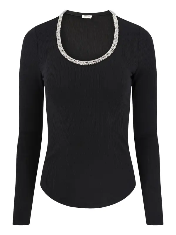 Simkhai Janay Ribbed Top - Black