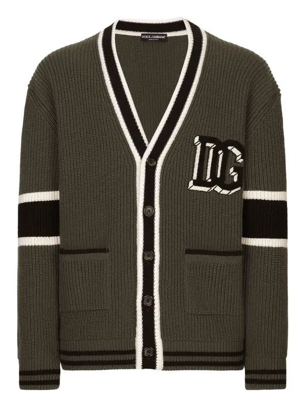 Dolce & Gabbana Intarsia-knit Cardigan - Green