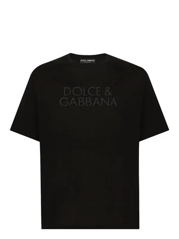 Dolce & Gabbana Logo-embroidered T-shirt - Black