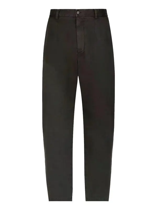 Dolce & Gabbana Logo-tag Tapered Trousers - Grey